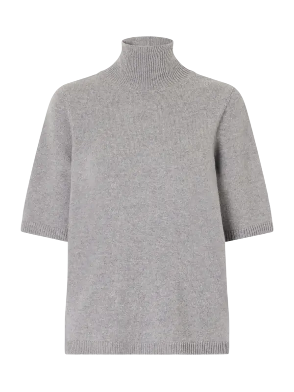 Alaïa Cashmere-blend Turtleneck Sweater - Gray