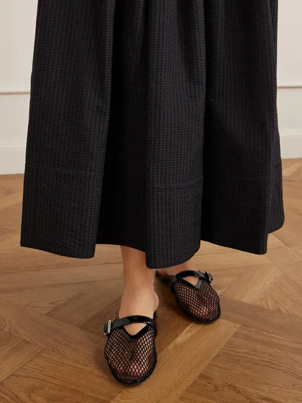 Alaïa Textured Cotton Midi Skirt