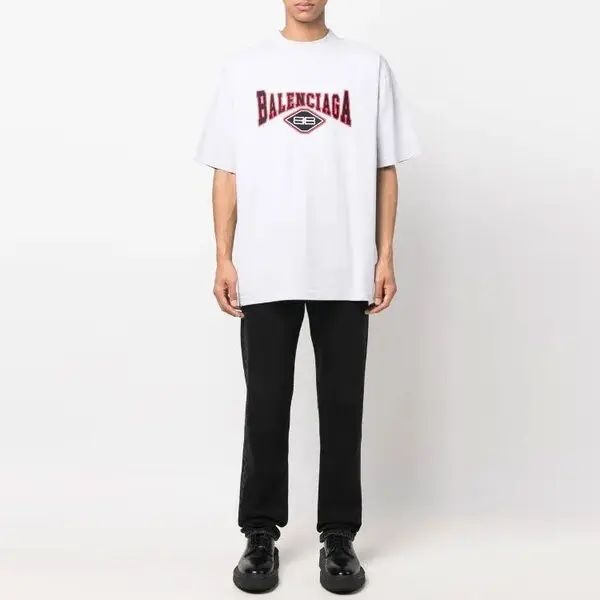 Balenciaga Bb Authentic Jersey Apparel T-shirt - Light Grey
