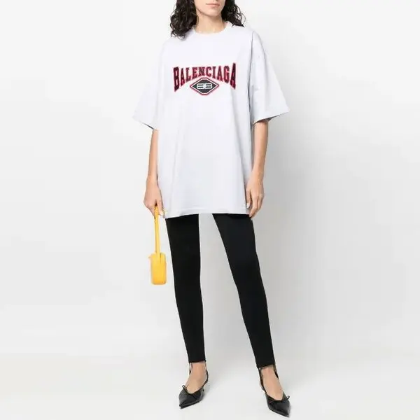Balenciaga Bb Authentic Jersey Apparel T-shirt - Light Grey