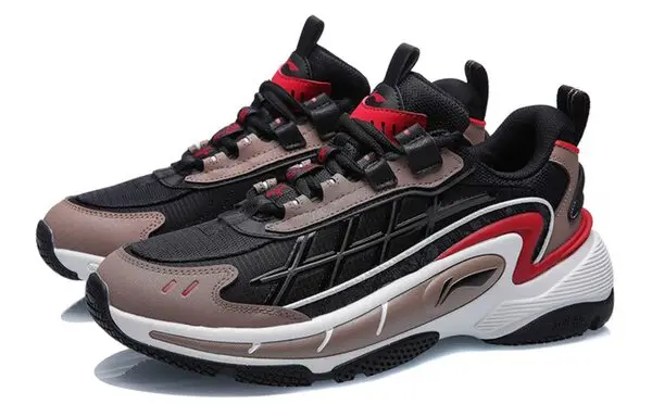 LI-NING Nebula M1 "black Brown" Lace-up Sneakers