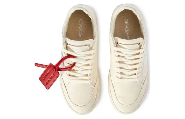 Off-White Vulcanized Canvas Low Top Sneakers - Beige