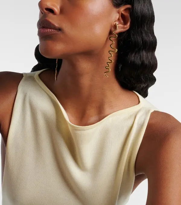 YSSO Shore 24kt -plated Bronze Drop Earrings