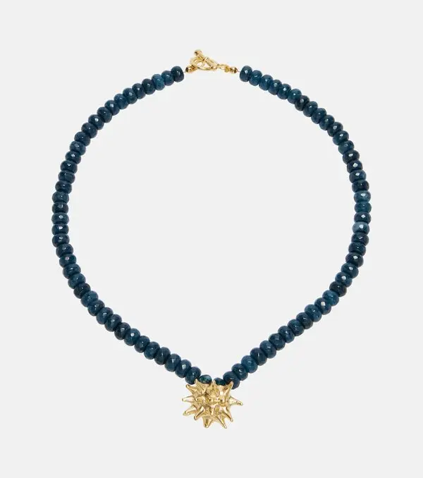 YSSO Sea Urchin Necklace With Jade - Blue