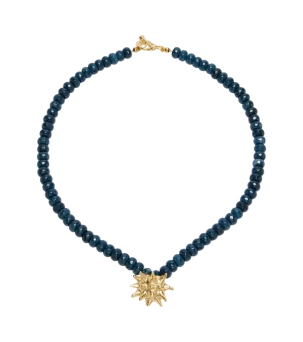 YSSO Sea Urchin Necklace With Jade - Blue