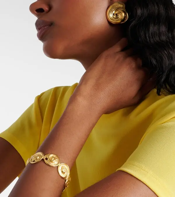 YSSO Cote 24kt -plated Bronze Cuff Bracelet