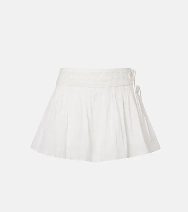 Posse Danielle Lace-trimmed Cotton Skort - White