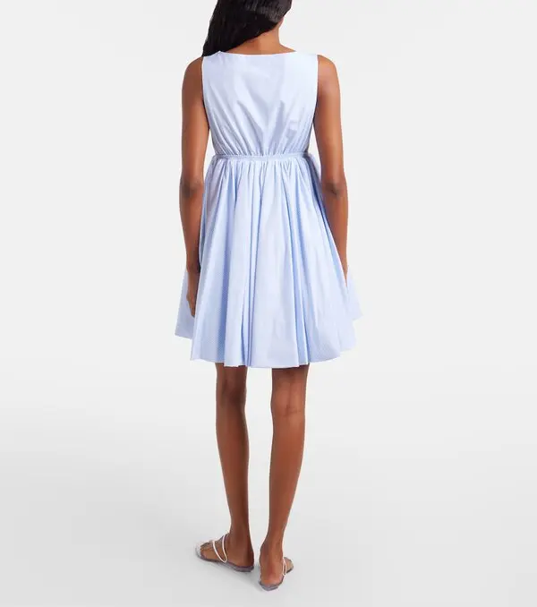 Alaïa Striped Cotton Poplin Minidress
