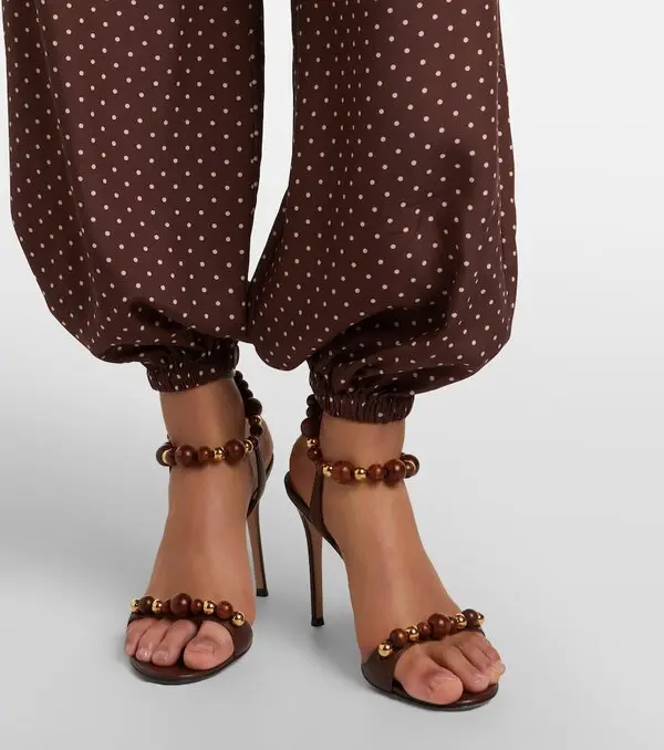 Posse Evie Polka-dot Balloon Pants - Brown