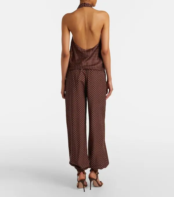 Posse Evie Polka-dot Balloon Pants - Brown