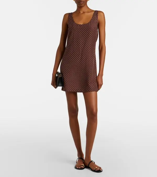 Posse Evie Belted Polka-dot Minidress