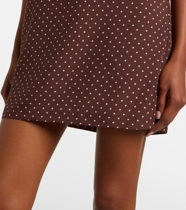 Posse Evie Belted Polka-dot Minidress