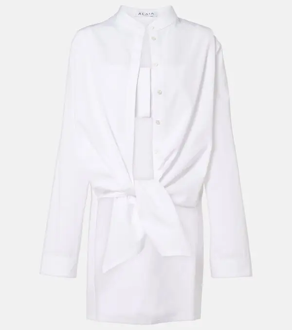 Alaïa Cotton Poplin Shirt - White