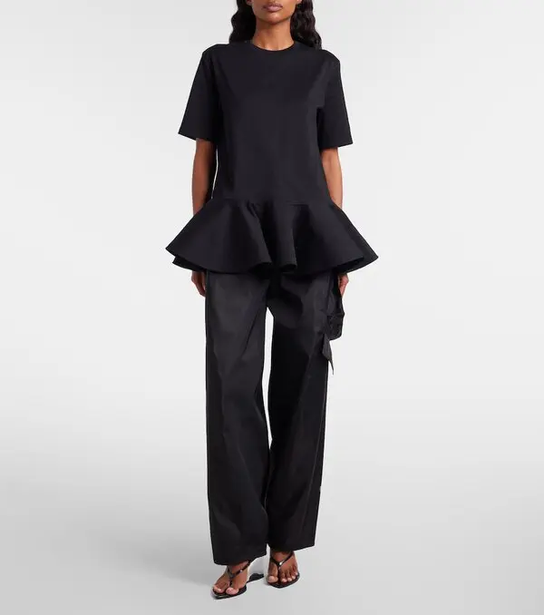 Alaïa Taffeta Cargo Pants - Black