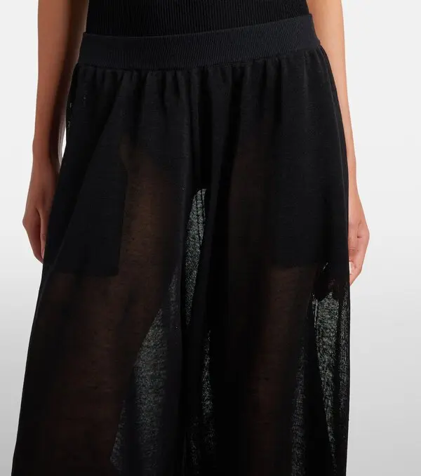 Alaïa Linen And Silk Wide-leg Pants