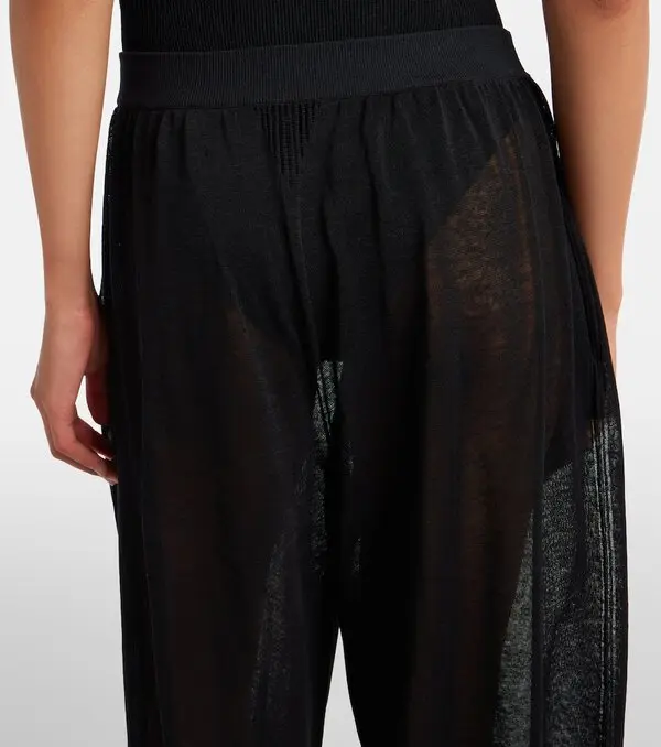 Alaïa Linen And Silk Wide-leg Pants