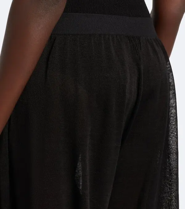 Alaïa Linen And Silk Wide-leg Pants