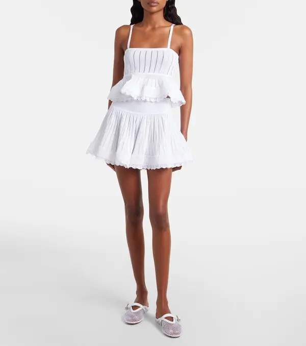 Alaïa Knitted Viscose Top - White