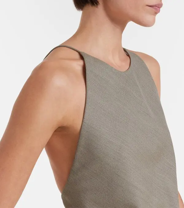 Calvin Klein Erin Wool-blend Top - Grey