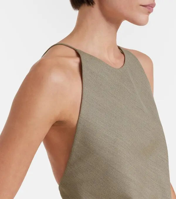 Calvin Klein Erin Wool-blend Top - Grey