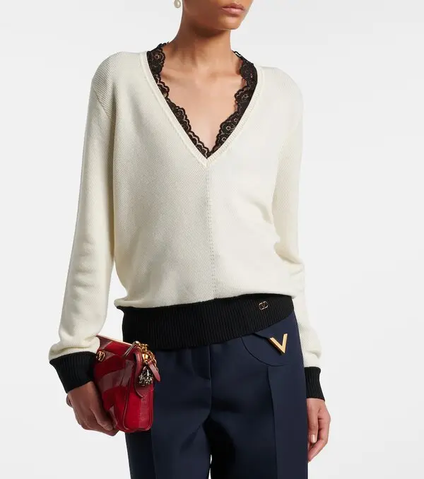 Valentino Garavani Vlogo Wool-blend Sweater