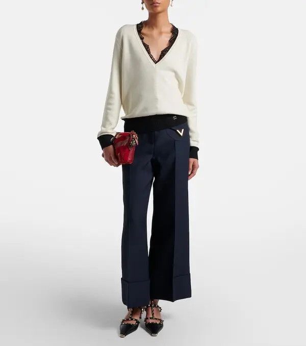 Valentino Garavani Vlogo Wool-blend Sweater
