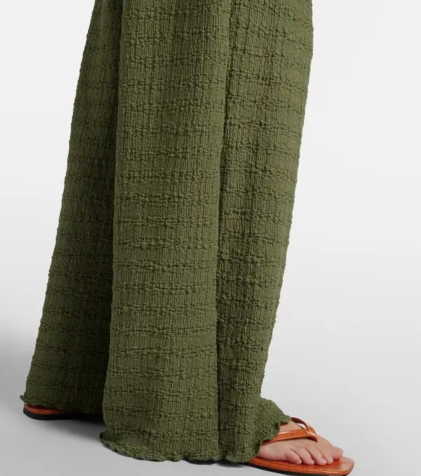 Jade Swim Amaya Sheer Wide-leg Pants - Green