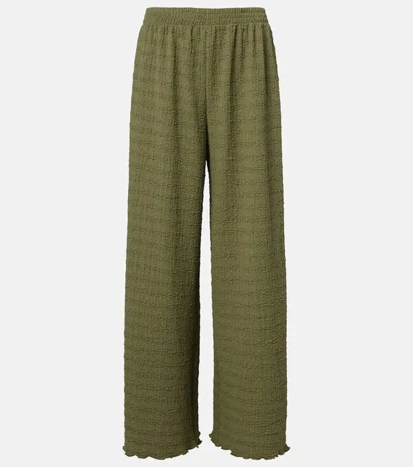 Jade Swim Amaya Sheer Wide-leg Pants - Green