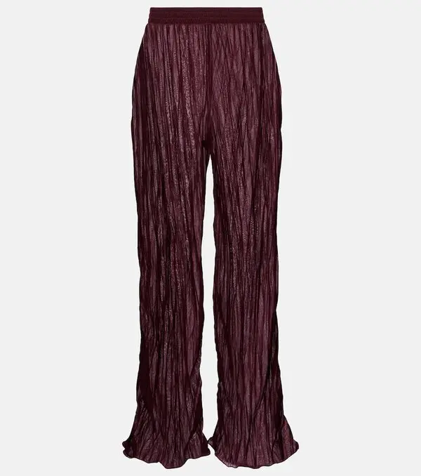 Jade Swim Amaya Sheer Wide-leg Pants - Red