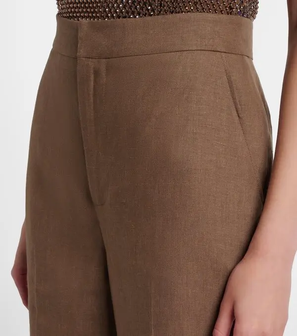 Ralph Lauren Dean Linen Wide-leg Pants