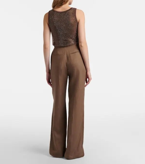 Ralph Lauren Dean Linen Wide-leg Pants