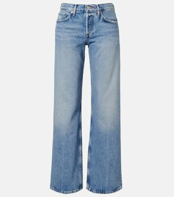 AGOLDE Low Rise Loose Straight Jeans - Blue