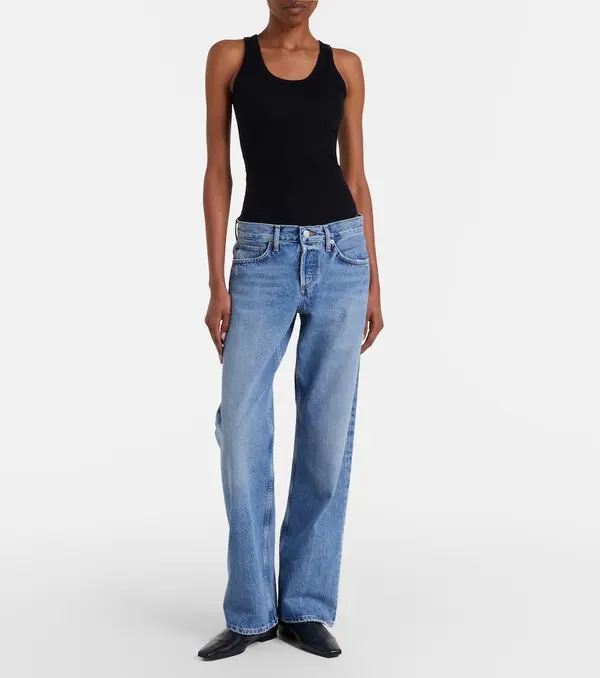 AGOLDE Low Rise Loose Straight Jeans - Blue
