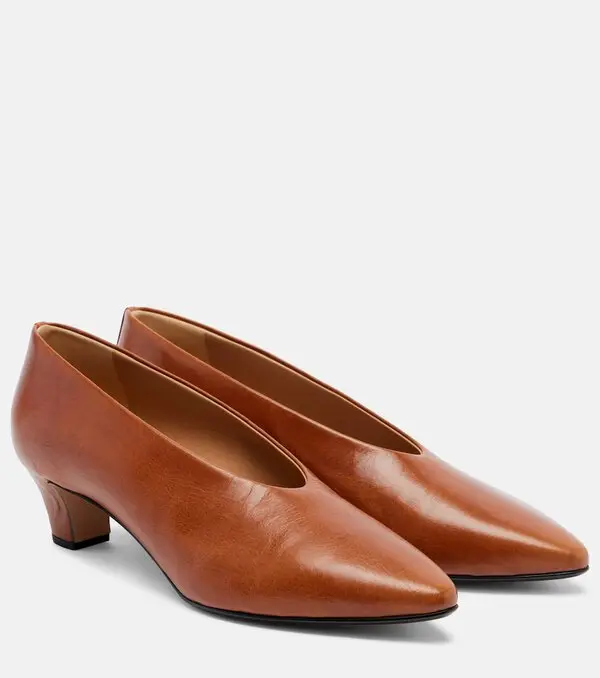 Calvin Klein Bri Leather Pumps - Brown