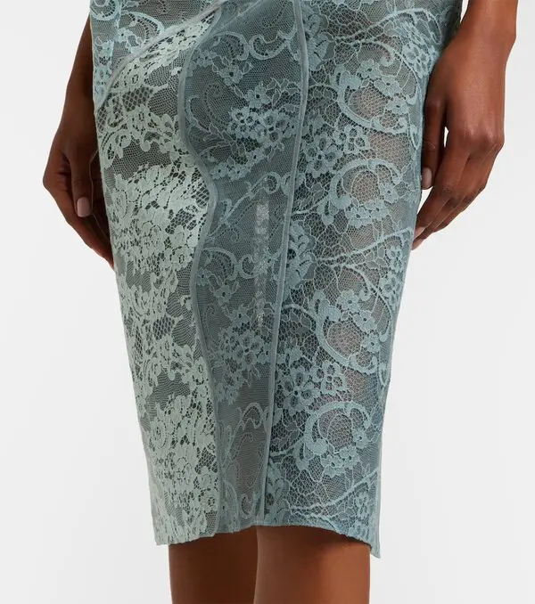 Acne Studios Paneled Lace Midi Dress