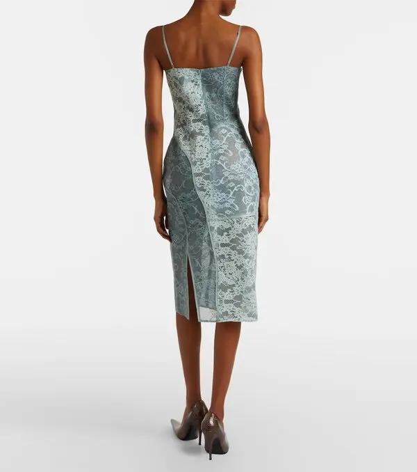Acne Studios Paneled Lace Midi Dress