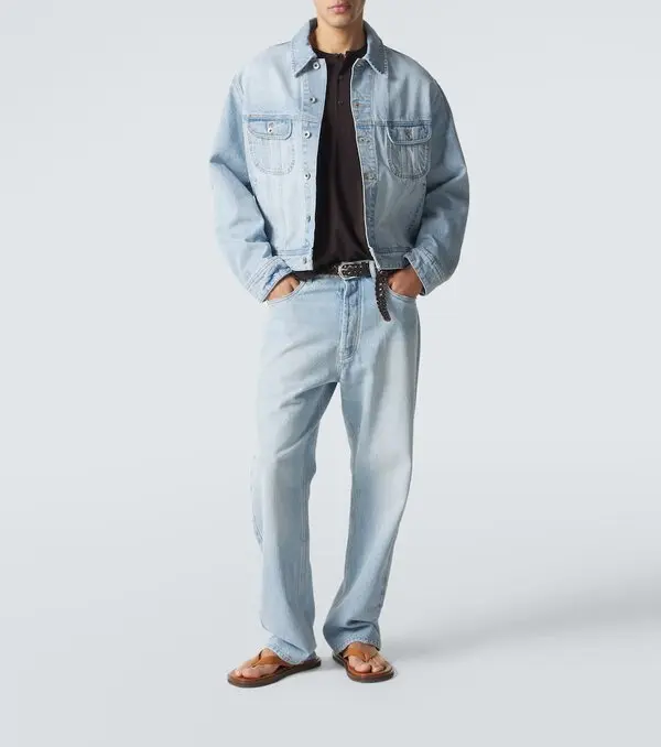 Studio Nicholson Bleached Wash Denim Jacket