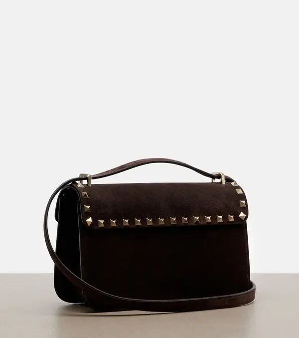 Valentino Garavani Rockstud Small Suede Crossbody Bag
