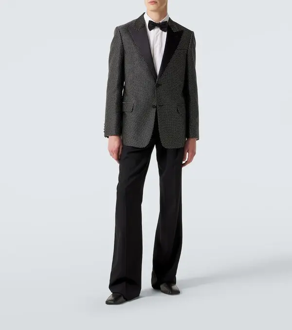 Valentino Garavani Polka-dot Jacquard Tuxedo Jacket