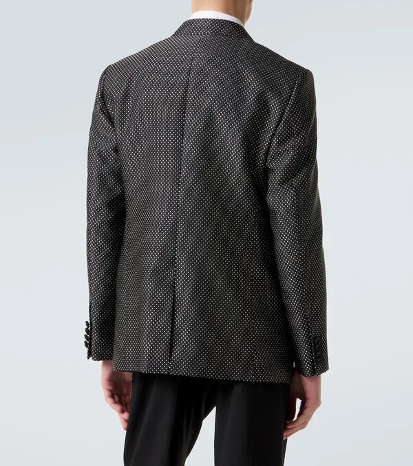Valentino Garavani Polka-dot Jacquard Tuxedo Jacket