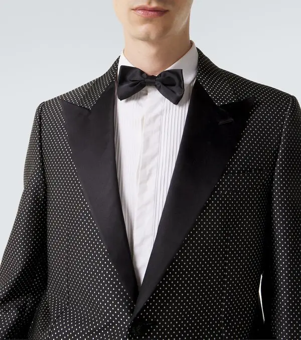 Valentino Garavani Polka-dot Jacquard Tuxedo Jacket