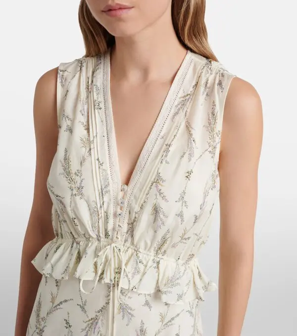 Veronica Beard Ollian Cotton And Silk Voile Minidress - White