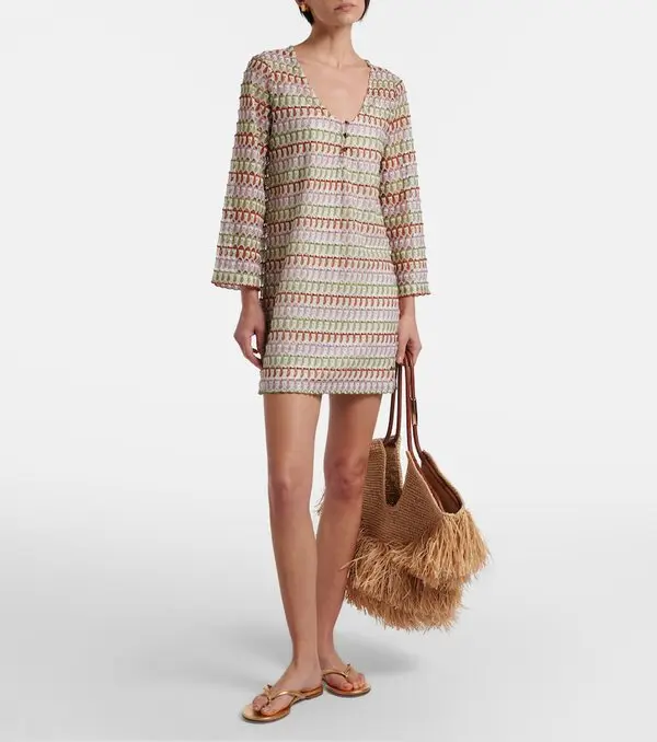 Veronica Beard Novien Crochet Minidress