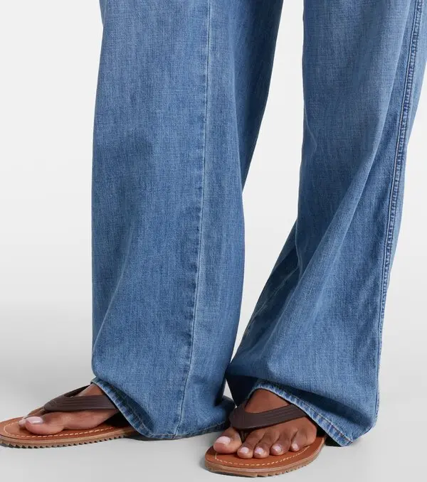 Miu Miu Chambray Wide-leg Pants
