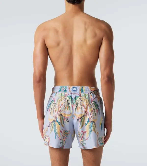 Etro Printed Swim Trunks - Blue
