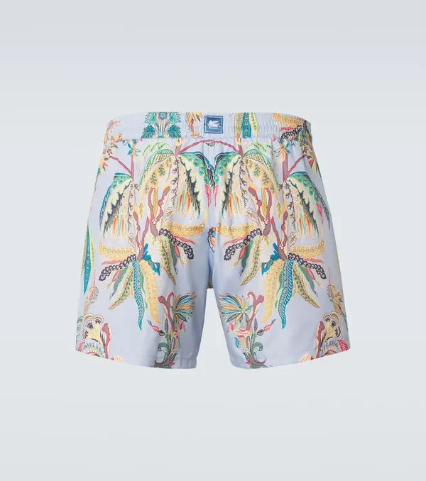 Etro Printed Swim Trunks - Blue