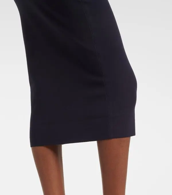 Max Mara Knitted Pencil Skirt - Blue