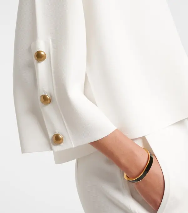 Max Mara Embellished V-neck Top