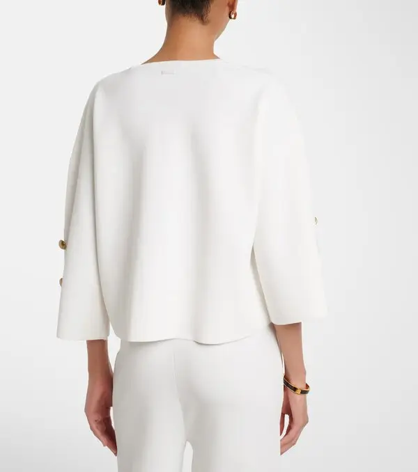Max Mara Embellished V-neck Top