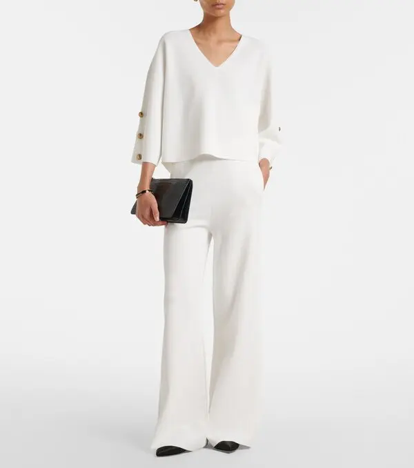 Max Mara Embellished V-neck Top